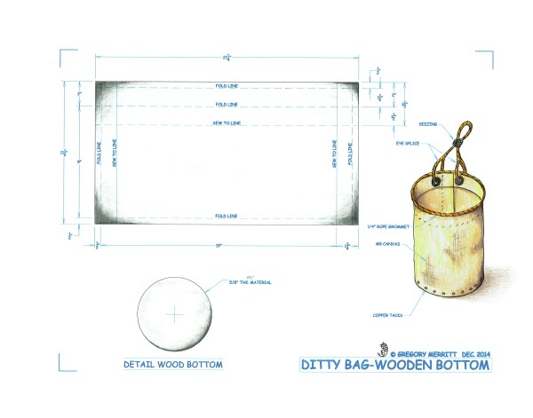 Ditty Bag with a Wooden Bottom-Progress 1 | HILLBILLY DAIKU